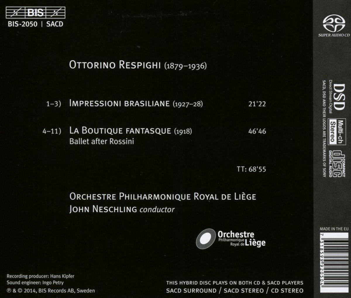Orchestra Philharmonique Royal De Liège - Respighi: Respighi ...