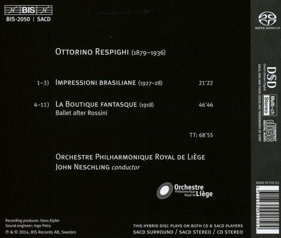 Orchestra Philharmonique Royal De Liège - Respighi: Respighi ...