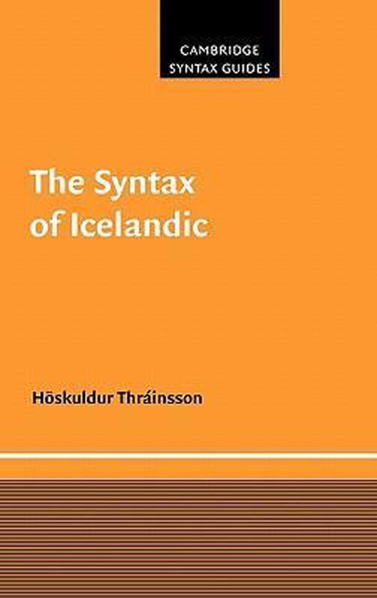 Cambridge Syntax Guides-The Syntax of Icelandic | 9780521591904 ...