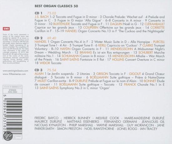 50 Best Organ Classics, various artists | CD (album) | Muziek | bol