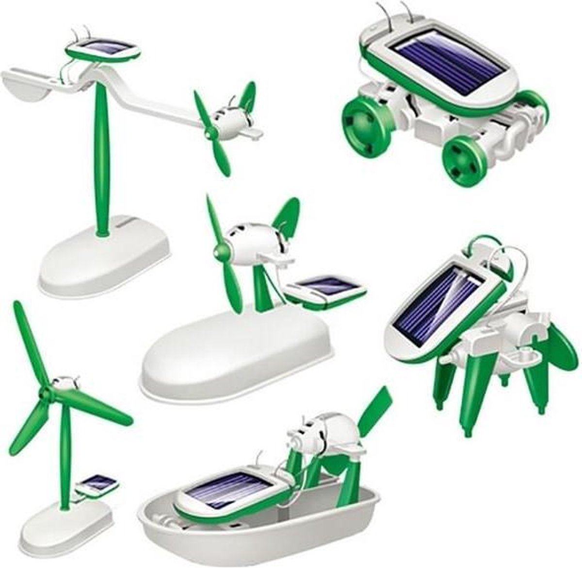 6-In-1 Solar Robot Kit - Educatief Jongens Zelfbouw Robot Bouwpakket Op ...