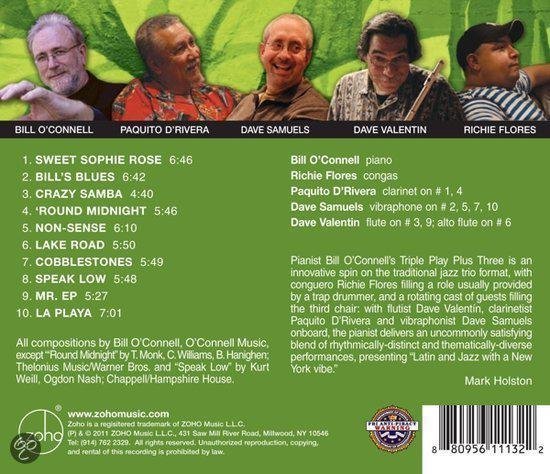 Triple Play Plus Three, Bill O'Connell | CD (album) | Muziek | bol