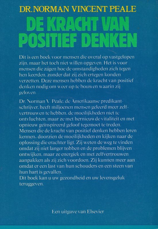 Kracht van positief denken, N. Vincent Peale | 9789010035851 | Boeken | bol