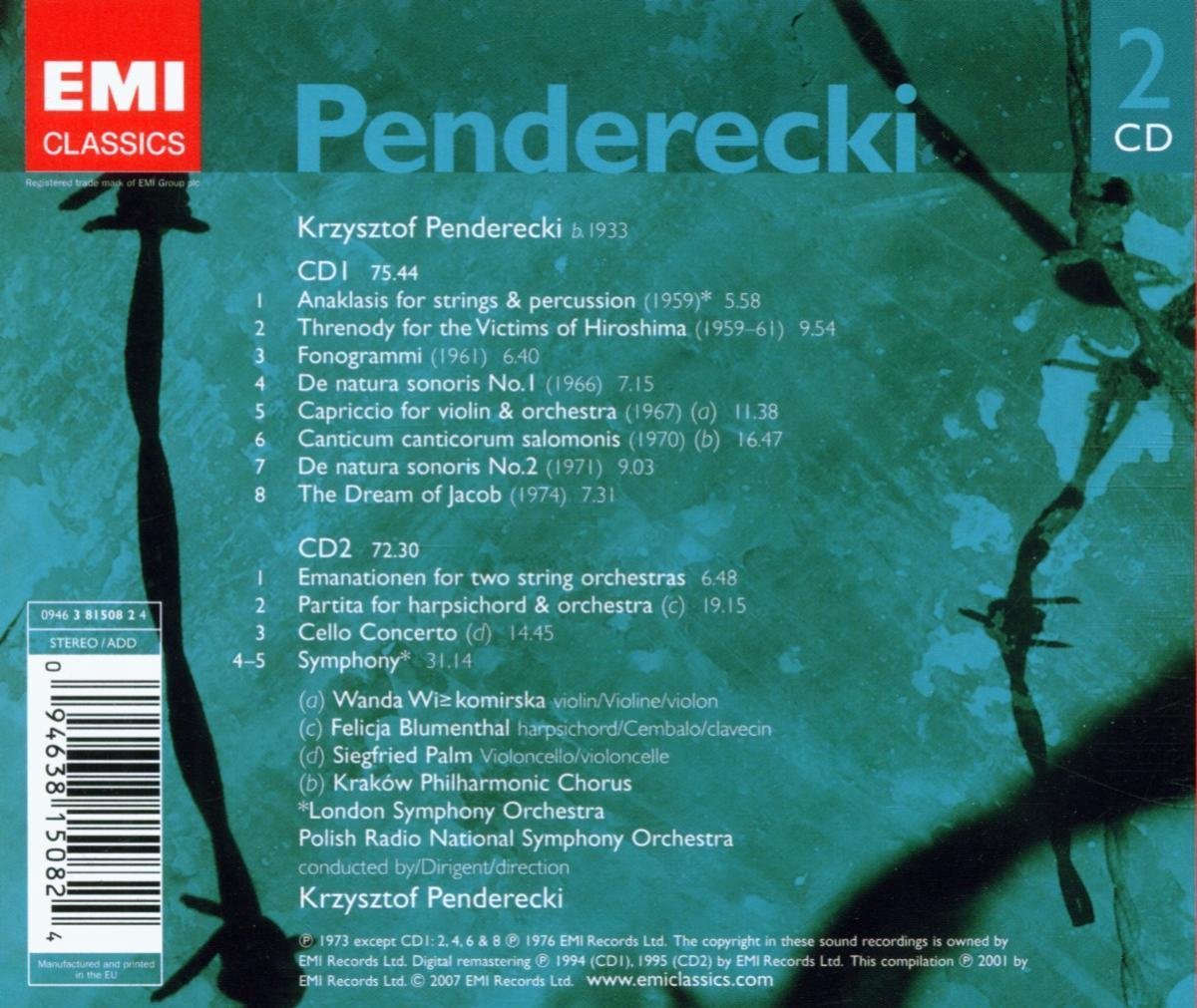 Penderecki: Orchestral Works, Krzysztof Penderecki | CD (album ...