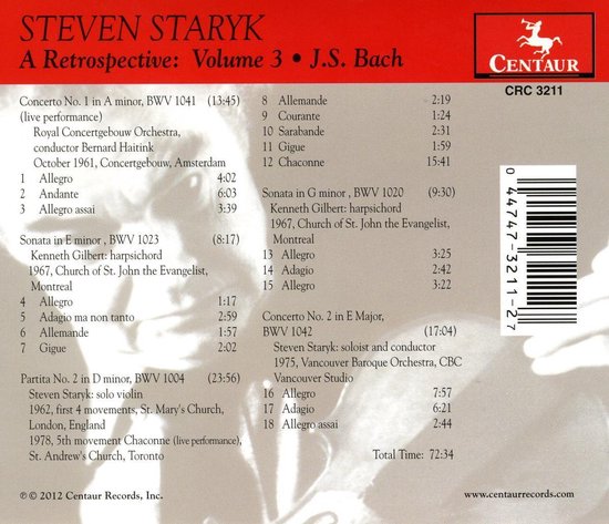 Steven Staryk: Retrospective: Vol 3, Steven Staryk | CD (album ...