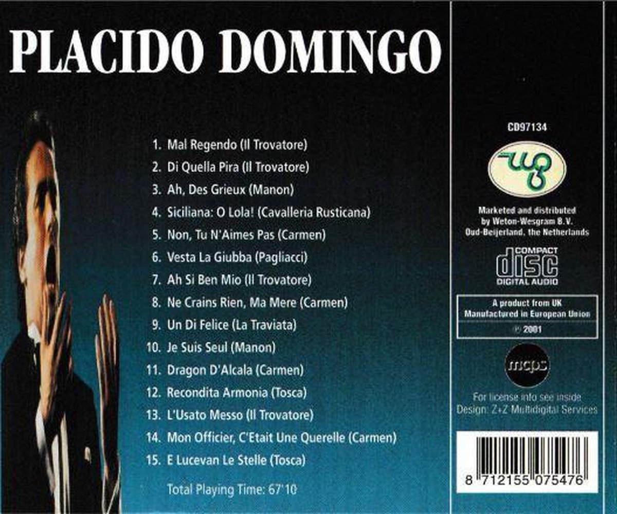 Placido Domingo, Placido Domingo | CD (album) | Muziek | bol.com