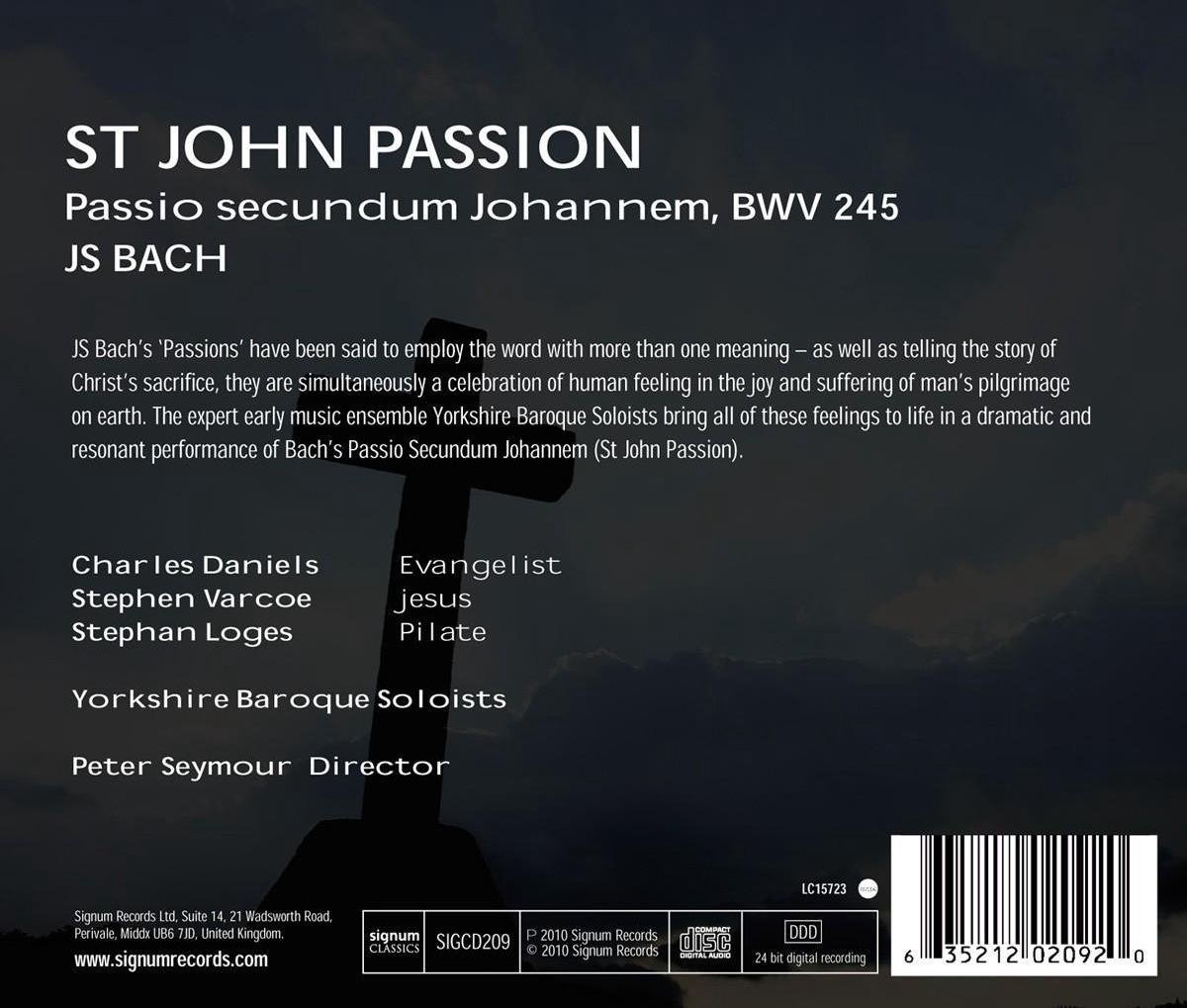 Johannes Passion, Stephen Varcoe | Muziek | bol