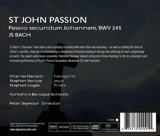Johannes Passion, Stephen Varcoe | Muziek | bol