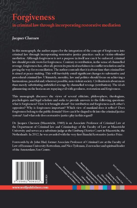 Forgiveness | 9789462404502 | Jacques Claessen | Boeken | bol.com