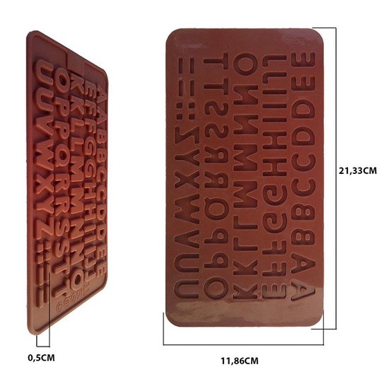 Kitchen Brothers Siliconen Bakvormen Alfabet - Letter Mal – Bonbonvorm ...