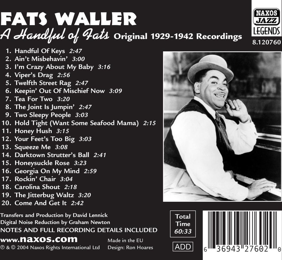 Fats Waller - Handfull Of Fats (CD), Fats Waller | Muziek | bol.
