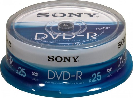 Sony DVD-R 120min/4,7GB 16x 25 stuks op spindel | bol