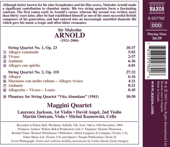 Maggini Quartet - String Quartets 1 & 2 (CD), Maggini Quartett | Muziek | bol