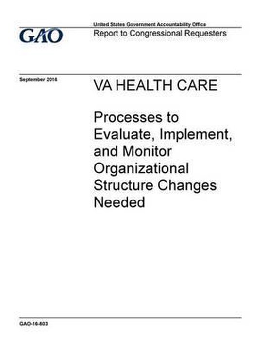 VA HEALTH CARE Processes to Evaluate, Implement, and Monitor ...