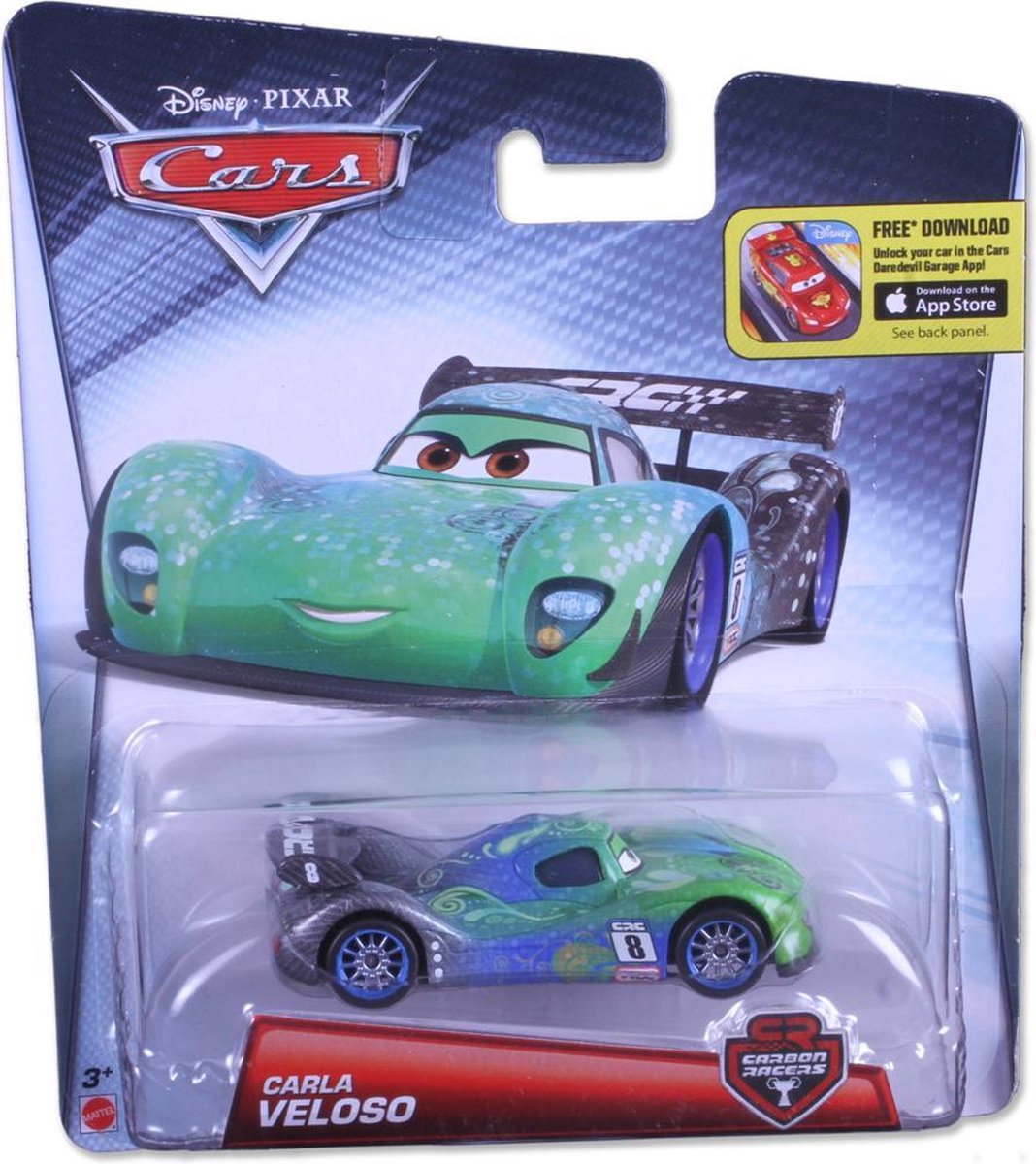 Disney Cars auto Carla Veloso carbon fiber racer - Mattel | bol.com