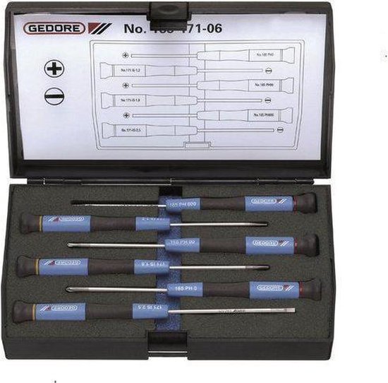 Gedore 165-171-06 Schroevendraaierset - 6 delig | bol