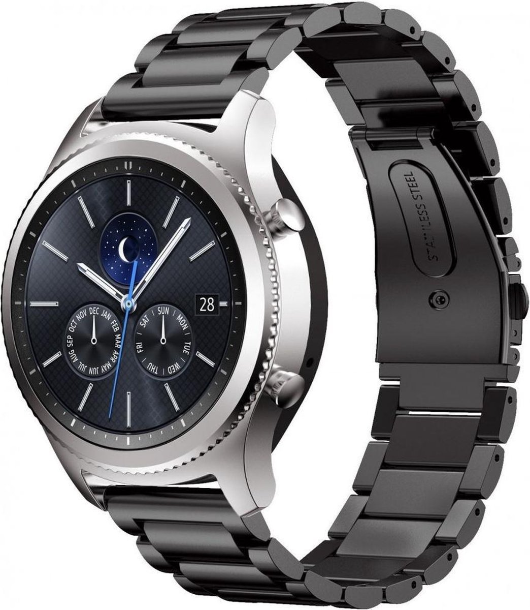 Samsung Gear S3 Classic / S3 Frontier Metalen armband - Black | bol.com