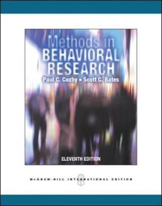 Methods In Behavioral Research | 9780071086288 | Paul C. Cozby | Boeken ...