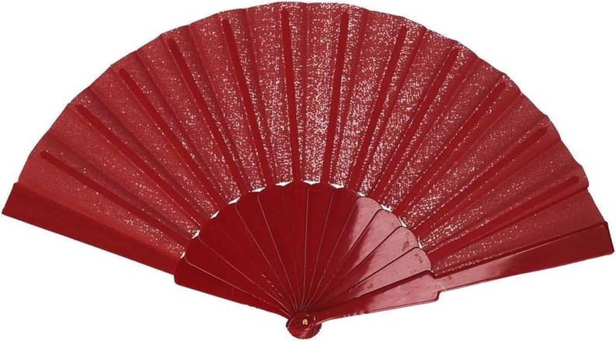 Spaanse hand waaier rood 24 cm | bol