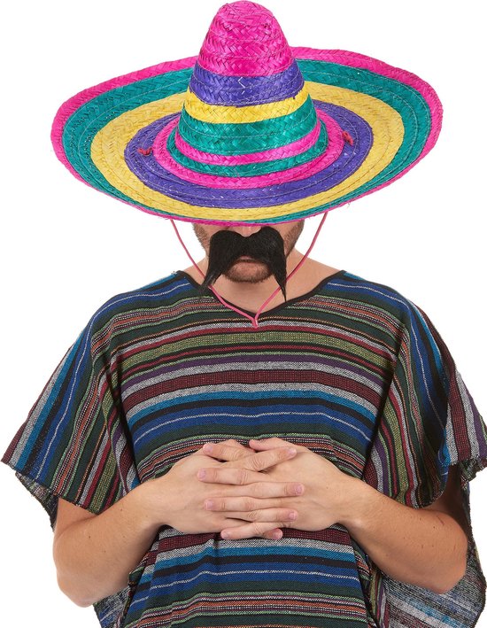 Grote gekleurde verkleed sombrero hoed - Dia 50 cm - Mexicaanse ...