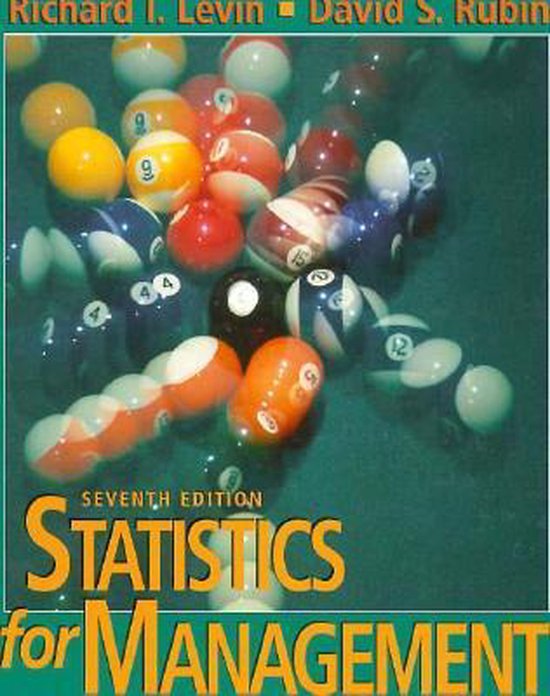 Statistics For Management | 9780134762920 | Richard I. Levin | Boeken | bol