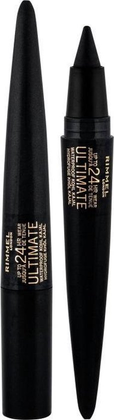 Rimmel Ultimate Kohl Kajal Waterproof Oogpotlood - 001 Black Obsidian | bol