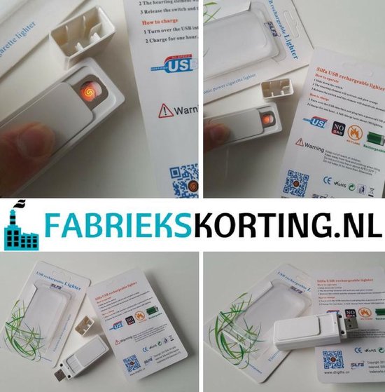Elektrische USB aansteker | oplaadbaar | wit | bol.com