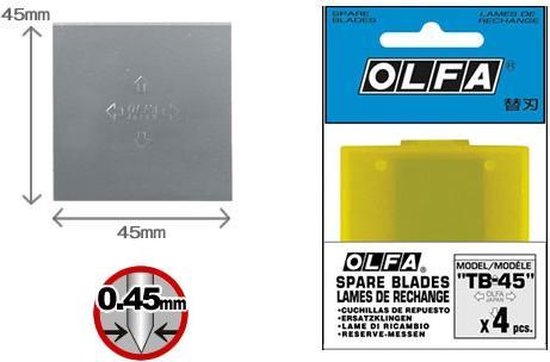 OLFA VIER reserve-snijbladen type TB-45 | bol.com