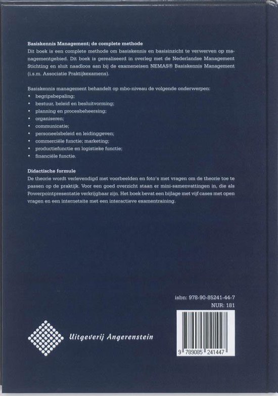 Basiskennis Management | 9789085241447 | Boeken | bol