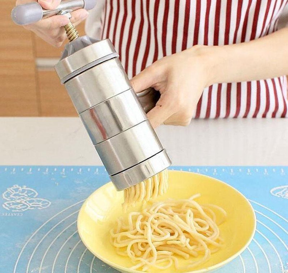 5 in 1 Pastamaker RVS | Spaghetti Maker | Portable Spaghetti Machine ...