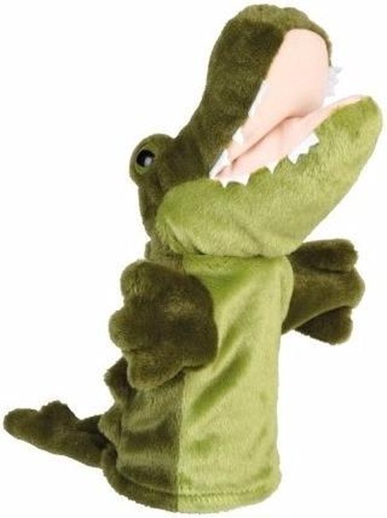 Handpop krokodil - pluche - dier - 24 cm | bol.com