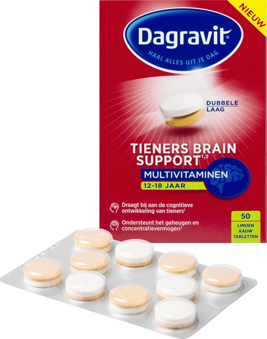 Dagravit Tieners Brain Support - Vitaminen en Mineralen - 50 ...