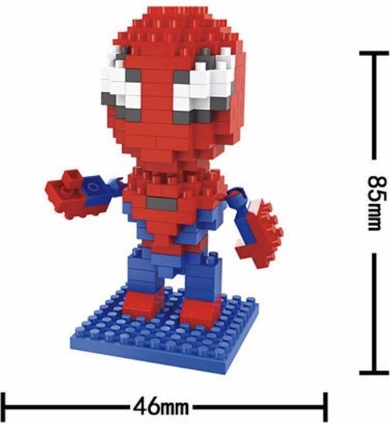 Nano Block - Spiderman - 192 nano blocks - Micro bricks - Bouwen - SEOS ...