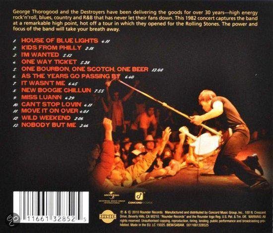Live in Boston, 1982, George Thorogood & The Destroyers | CD (album ...