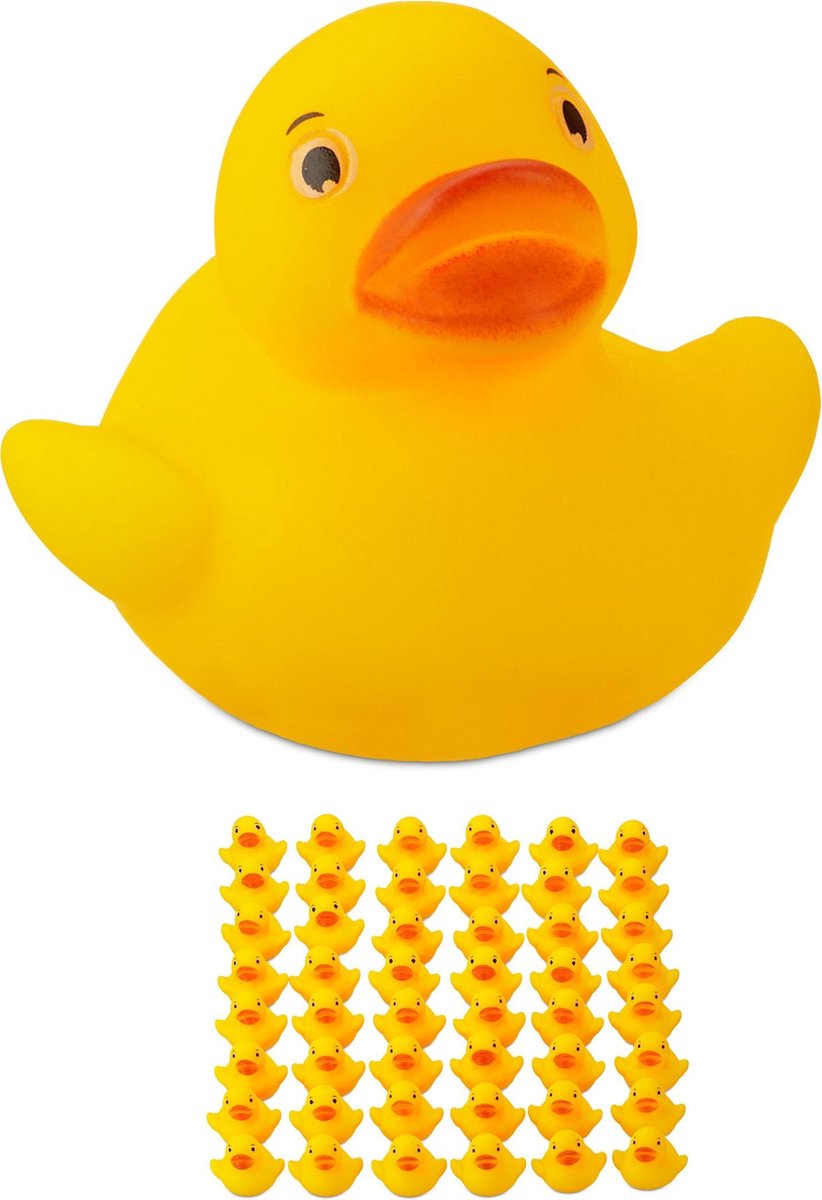 Relaxdays badeendjes geel - 48 stuks - badspeelgoed badeend - speelgoed ...