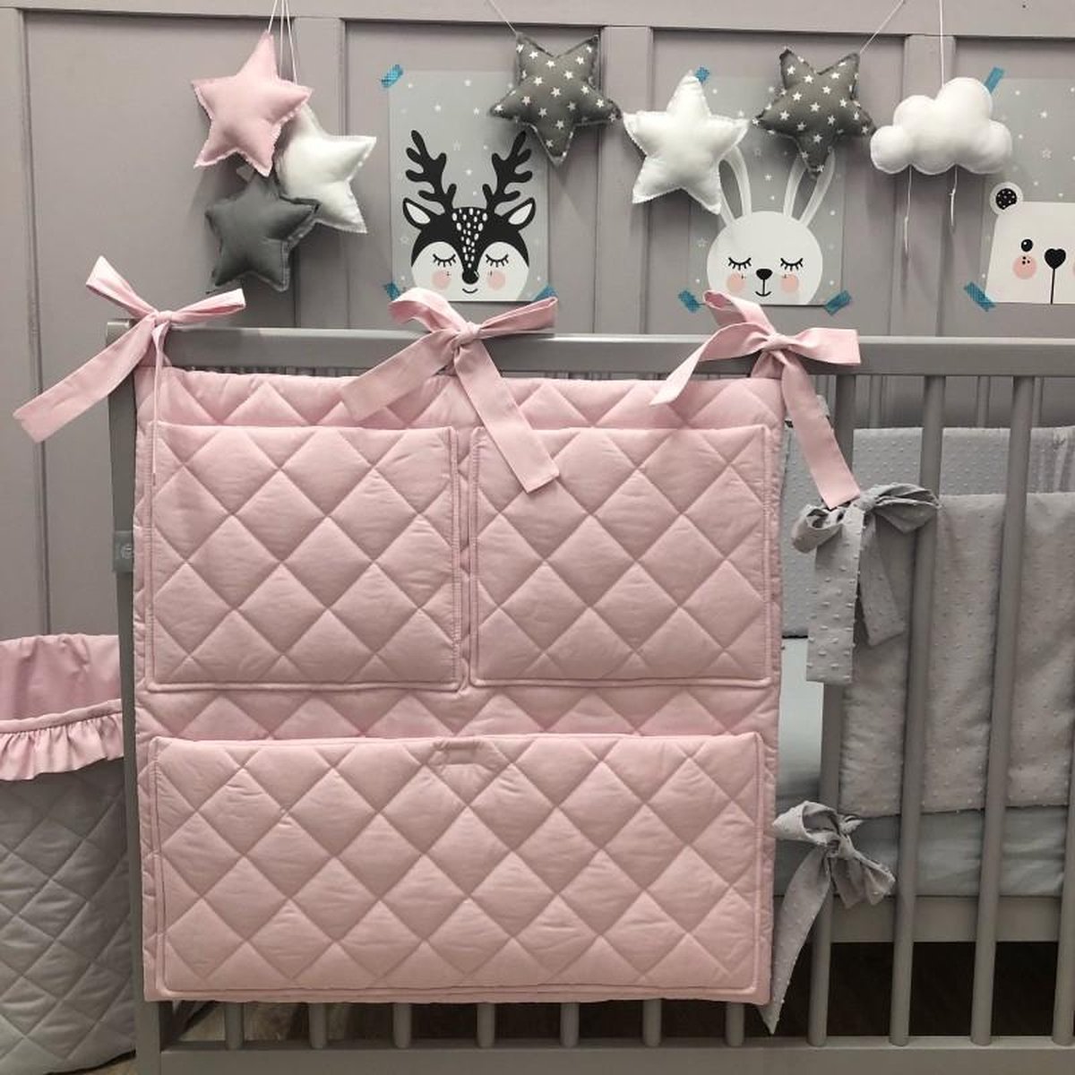 Dolly Opbergzak Gestept Roze - Boxzak - Speelgoedzak - Boxzak baby ...