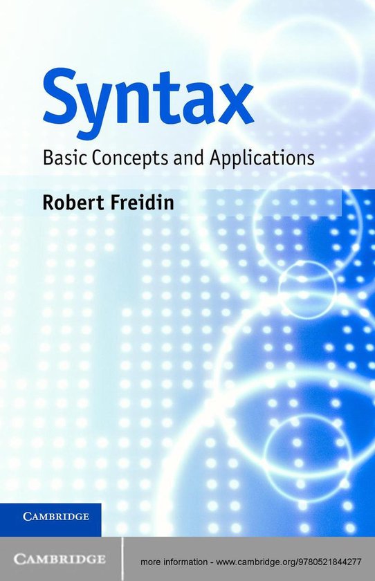 Syntax (ebook), Robert Freidin | 9781139507929 | Boeken | bol.com