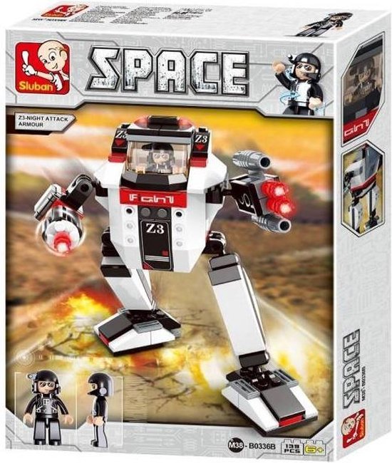 Sluban Space - Robot Z3-Night Attack Armour M38-B0336B | bol.com