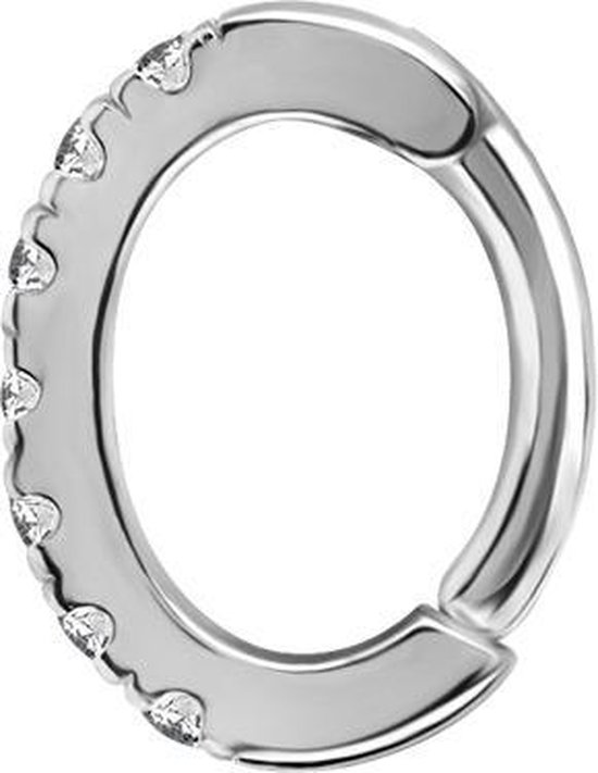 Rook Click Ring met Swarovski kristallen | Piercingsworks Amsterdam ...