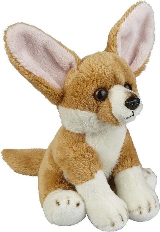 Pluche bruine fennek/woestijnvos knuffel 15 cm - Vossen woestijndieren ...
