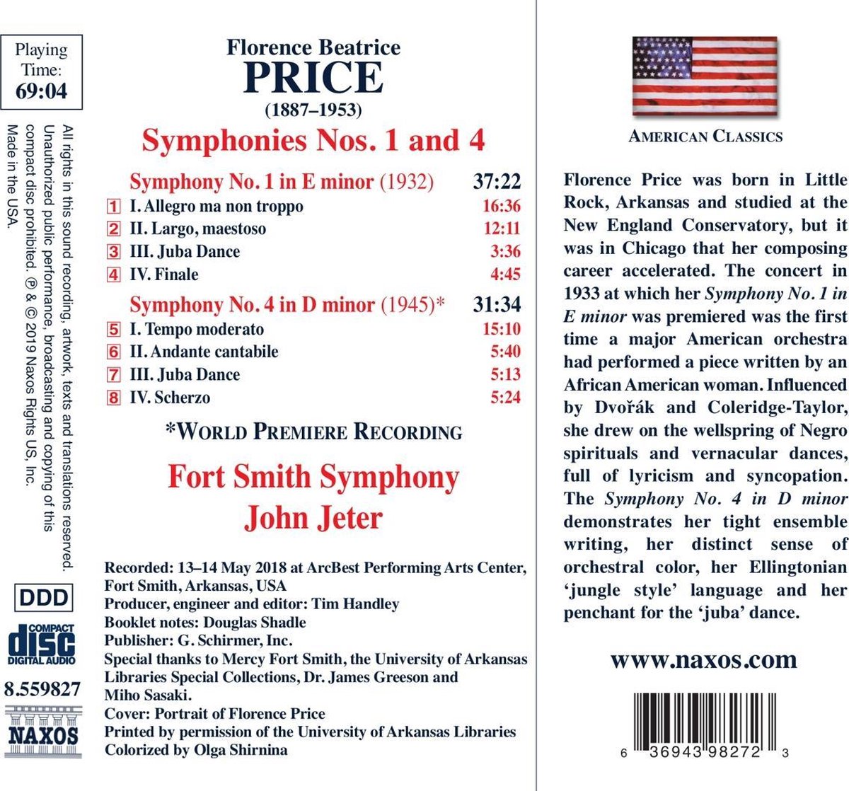 Fort Smith Symphony - John Jeter - Symphonies Nos. 1 And 4 (CD), Fort ...