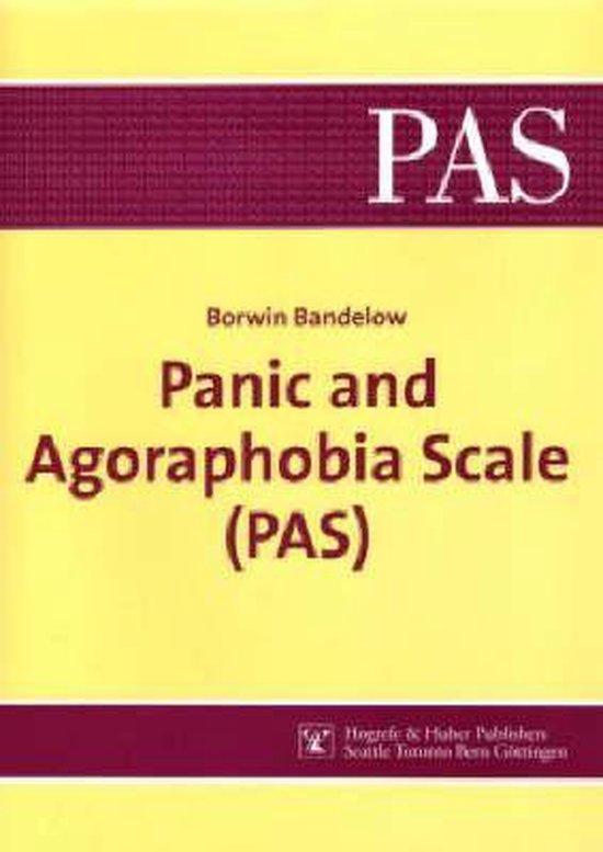Panic and Agoraphobia Scale (Pas), Borwin Bandelow | 9780889372160 ...