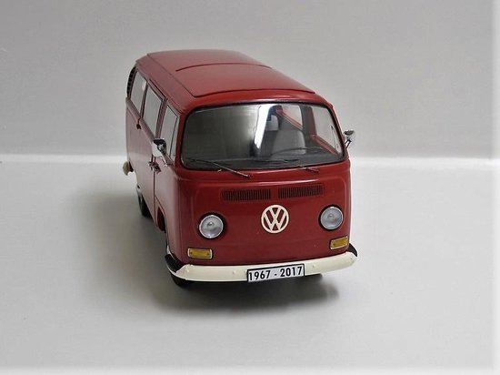 Schuco 1/18 VW T2a Bus "Anniverssary Edition 50 Yers VW T2", Rood | bol