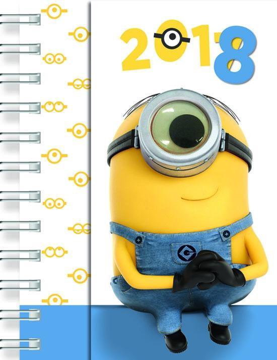 Agenda 2018 met Tiny Tony - Minions met spiraal (11cm x 16cm) | bol.com
