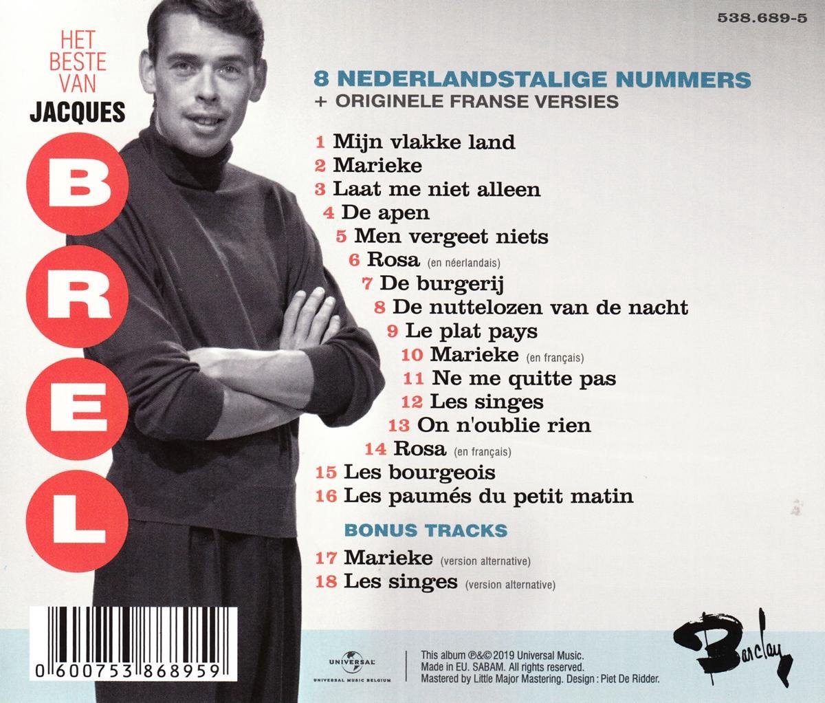 Het Beste Van, Jacques Brel | CD (album) | Muziek | bol.com