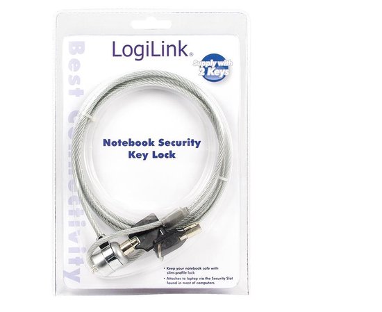 LogiLink Notebook Security Lock 1.5m kabelslot | bol.com