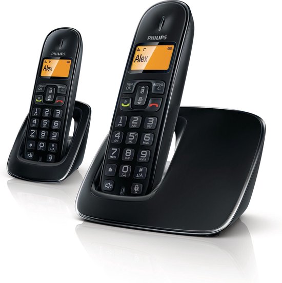 Philips CD1912B - Duo DECT telefoon - Zwart | bol.com