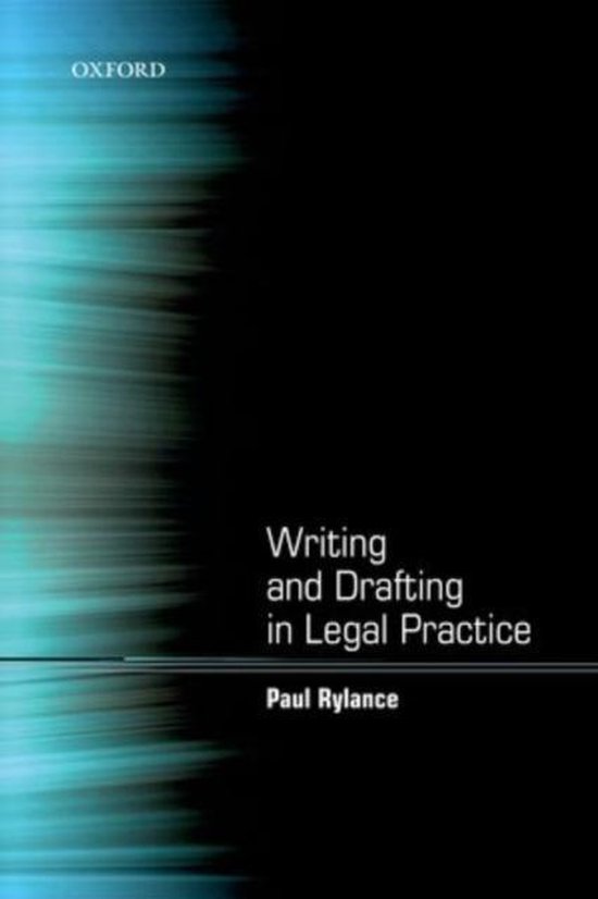 Writing & Drafting In Legal Practice | 9780199589890 | Paul Rylance ...