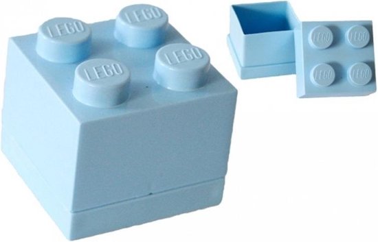 LEGO Mini 4 Opbergbox - Licht Blauw - 45 ml - 4,6x4,6x4,3cm - Kunststof ...