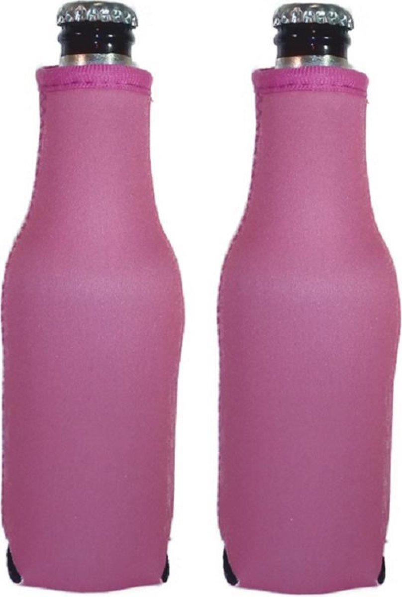 2 st. Bierfles koelhouder - bierfles - bierfles koelhouder - Roze | bol.com